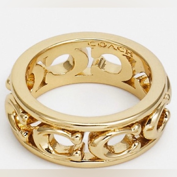 Coach | Jewelry | Coach Signature Ring | Poshmark